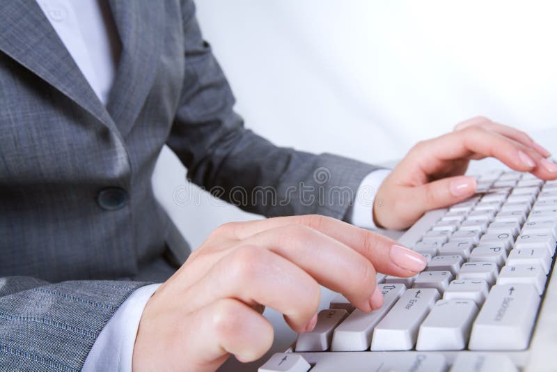 Typing a document stock photo. Image of modern, human - 5936426