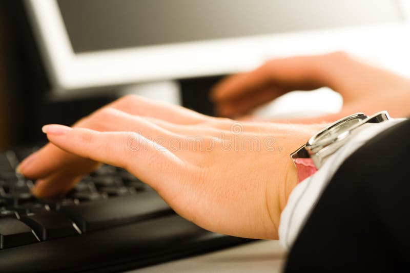 Typing documents stock photo. Image of detail, hardware - 4085458