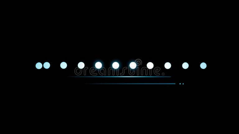 Typing Dots on Dark Chat Screen Interface Signify Anticipation for a ...