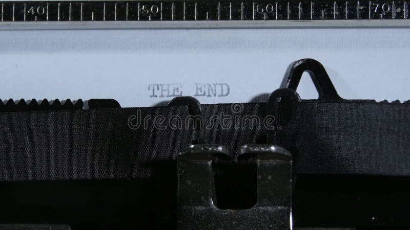 Typing the End with an Old Manual Typewriter Stock Video - Video of ...