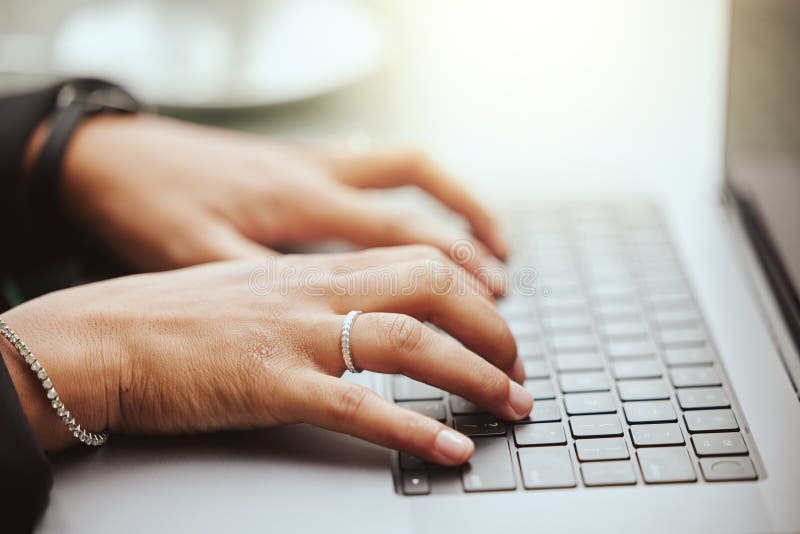 Typing Hacker Or Programmer Hands With Laptop For Database Coding Web Design Or Review Ux Seo