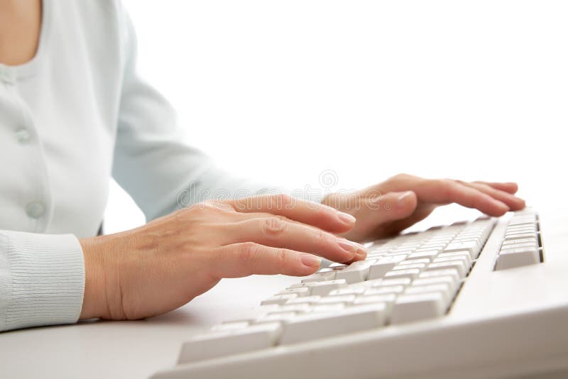 Typing hands stock photo. Image of focus, hand, finger - 17132894