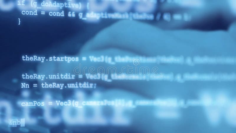 Man Typing On Keyboard With Computer Program Source Code In Front Stock Footage Video Of Green