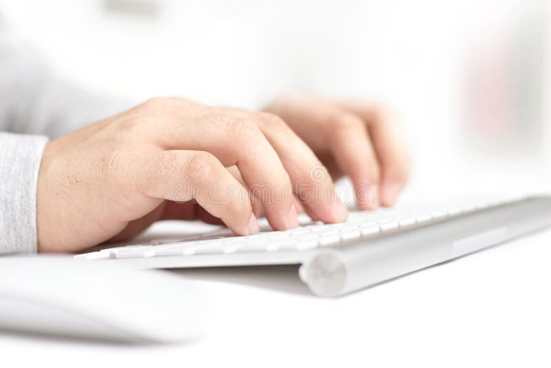 Typing hands on keyboard stock image. Image of buttin - 89039833