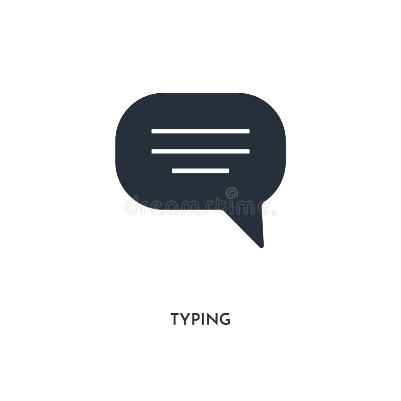 Typing Icon. Simple Element Illustration. Isolated Trendy Filled Typing ...