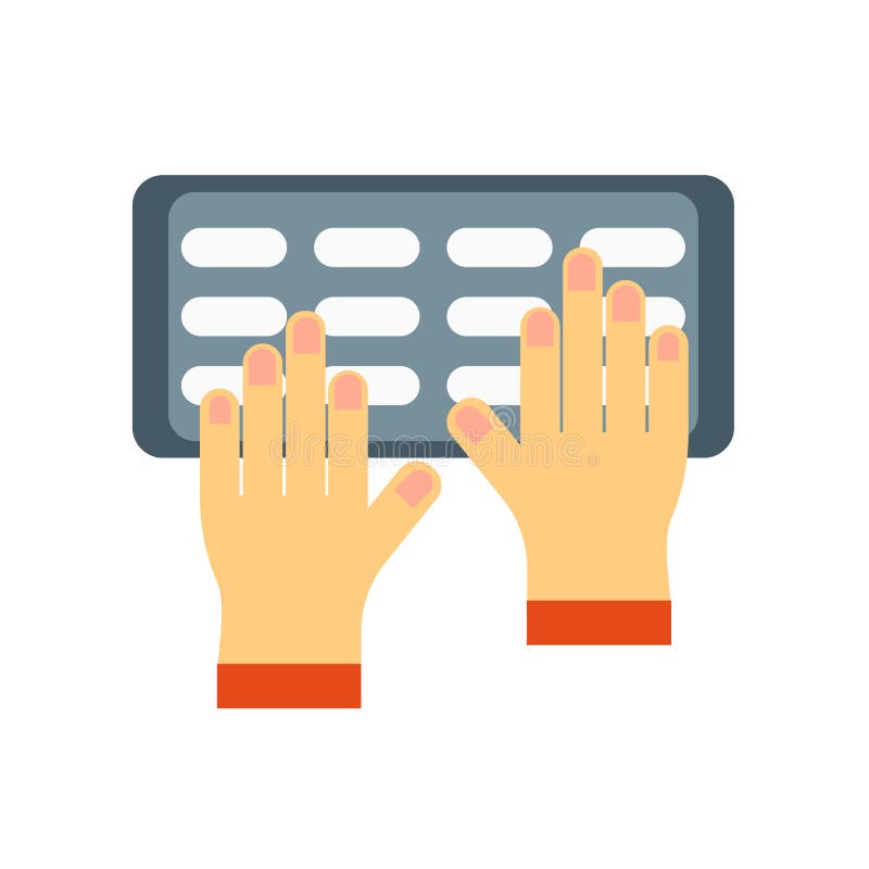 Typing Icon Vector Sign and Symbol Isolated on White Background Stock ...