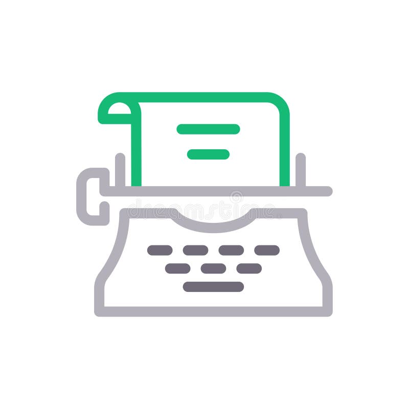 Typing color line icon stock vector. Illustration of sign - 190434099