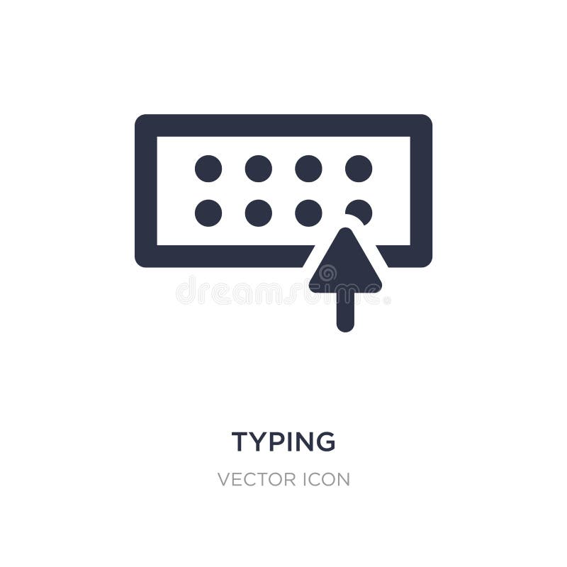 Typing Icon on White Background. Simple Element Illustration from ...