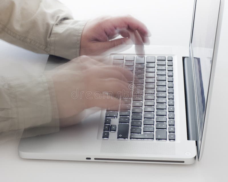 Typing on keyboard stock image. Image of computing, book - 20821167