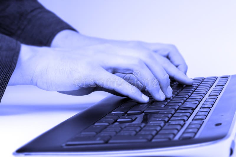 Typing on a keyboard stock photo. Image of modern, computer - 26846664