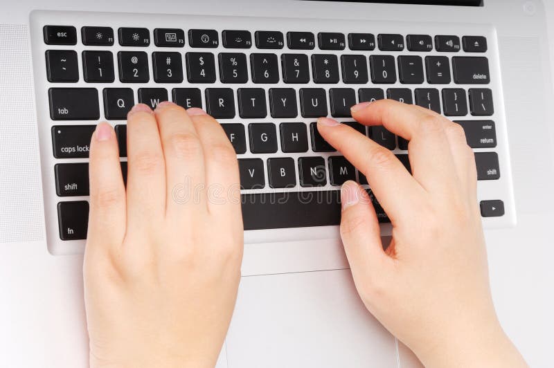 Typing on keyboard stock image. Image of computer, button - 8262685