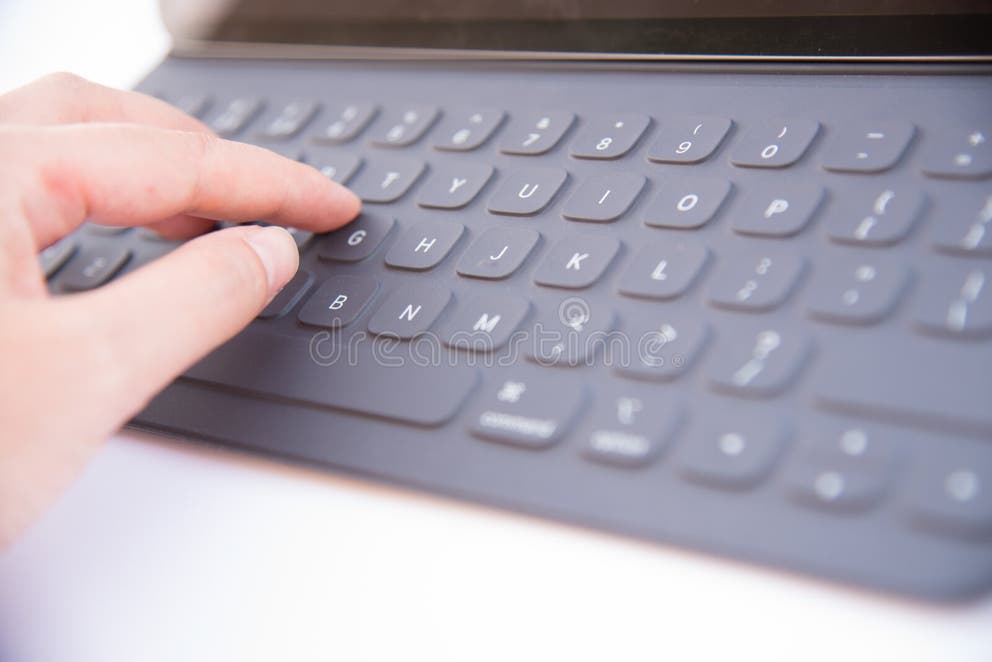Typing on a Keyboard Close-up Stock Image - Image of white, vertical ...
