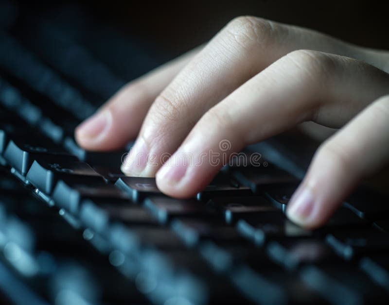 Typing on a keyboard stock image. Image of black, internet - 207420401