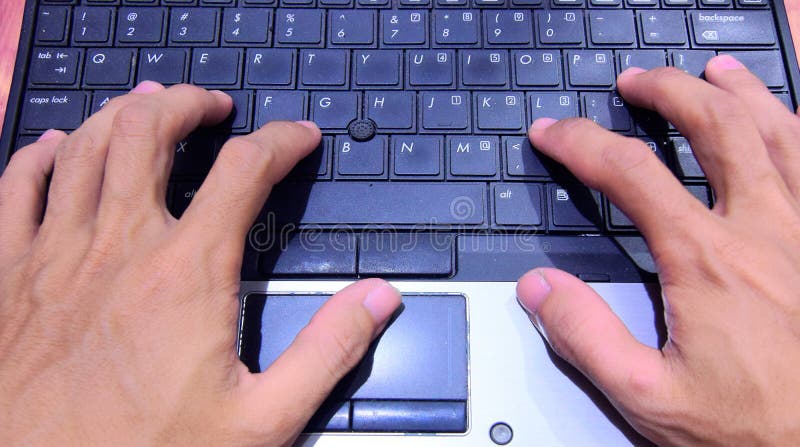 Typing the Keyboard, Pressing the Keyboard, Hands on the Keyboard, Working Using a Computer ...