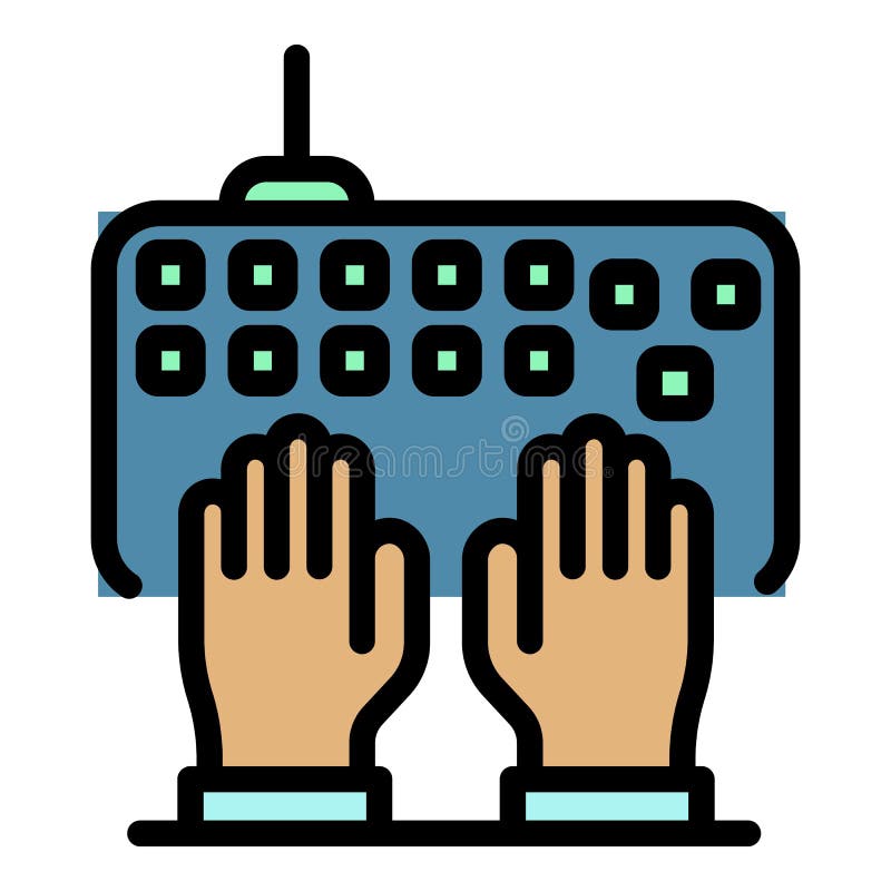 Typing Keyboard Icon Color Outline Vector Stock Vector - Illustration ... Typing Keyboard Icon Color Outline Vector Stock Vector - Illustration ...