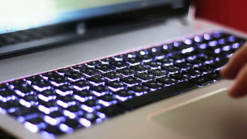 Typing on Keyboard with LED Backlight Stock Footage - Video of ...