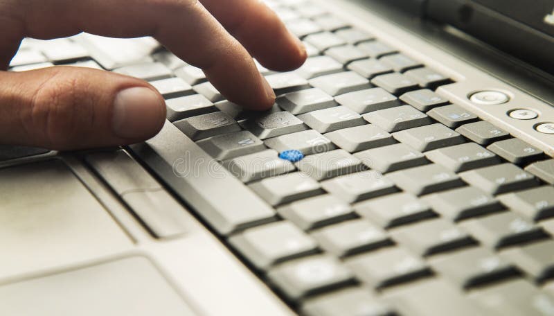 Typing on the keyboard stock image. Image of closeup - 77972517