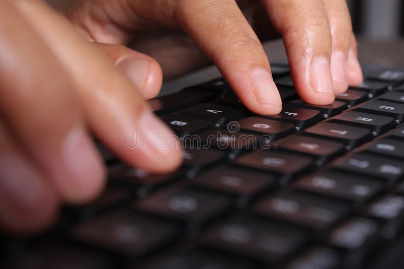 Typing on keyboard stock image. Image of female, people - 52170385