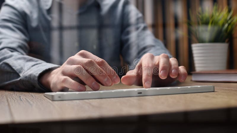 Typing on the Keyboard at Work in the Office Stock Photo - Image of ...