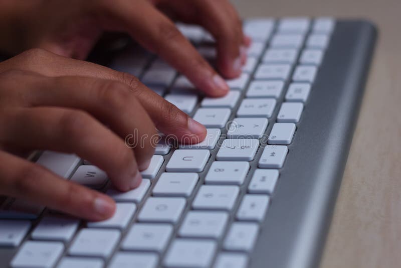 Typing on keyboard stock photo. Image of copy, index - 46155130
