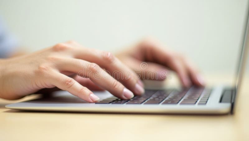 Typing Keybord Screen Hands Fingers - Ai Generated Stock Illustration ...