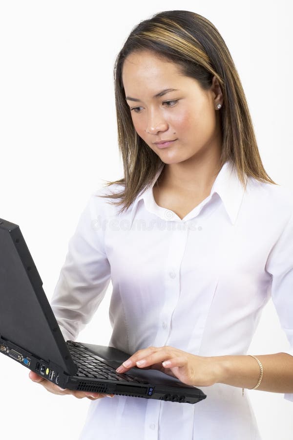 Typing on Laptop Computer 3 Stock Image - Image of cute, indoors: 572739
