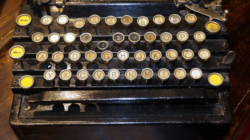 Typing machine, 1945.year stock photo. Image of model - 172363828