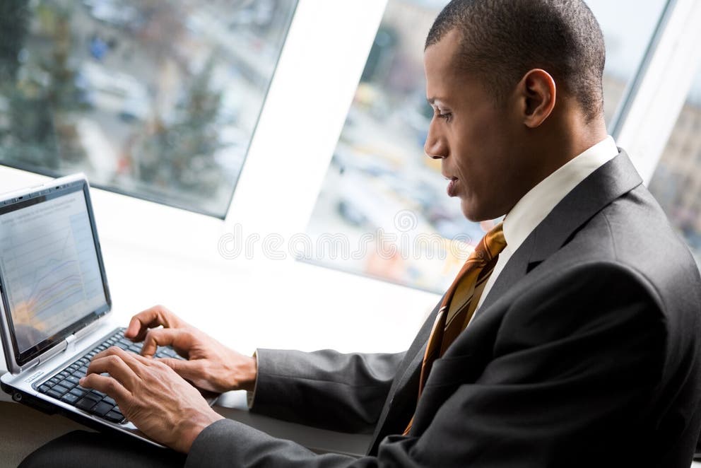 Typing man stock image. Image of adult, business, keypad - 12979067
