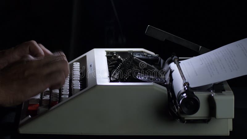Typing with a Manual Qwerty Typewriter Stock Footage - Video of letter ...