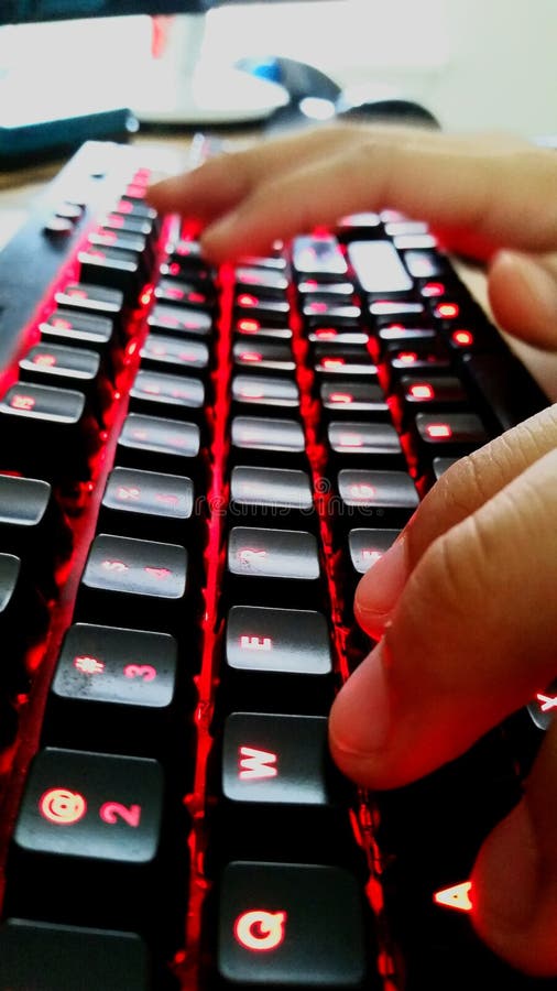 Typing stock photo. Image of ledkeyboard, mechanicalkeyboard - 65447926
