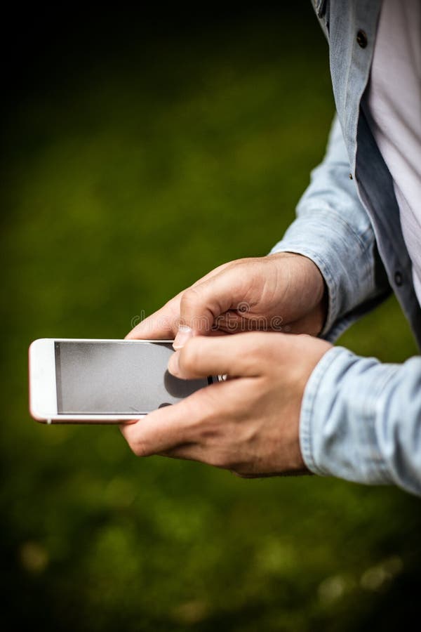 Typing message. Close up. stock image. Image of ethnicity - 120099871