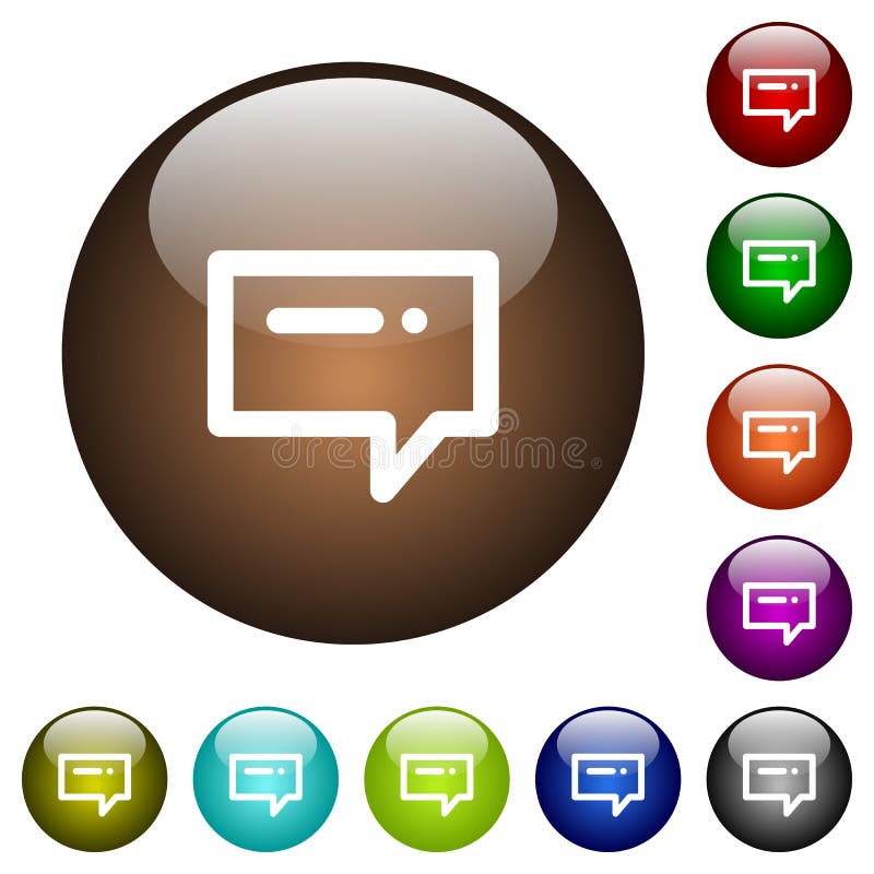 Typing Message Color Glass Buttons Stock Vector - Illustration of ...