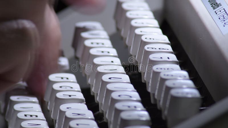 Typing in a Old Qwerty Typewriter Stock Footage - Video of people, hand ...