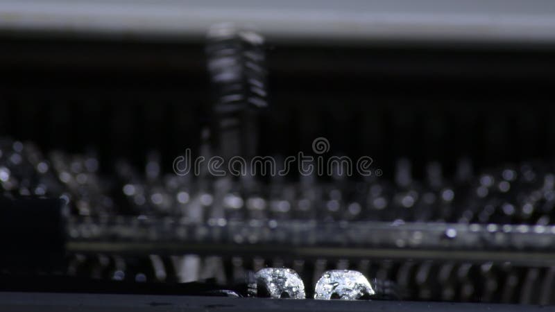 Keys Hitting while Typing in an Old Qwerty Typewriter Stock Video ...