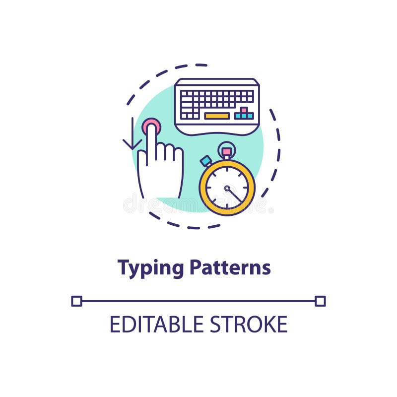 Typing Patterns Concept Icon Stock Vector - Illustration of concept ...