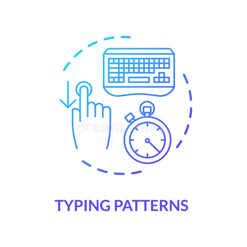 Typing Patterns Concept Icon Stock Vector - Illustration of concept ...