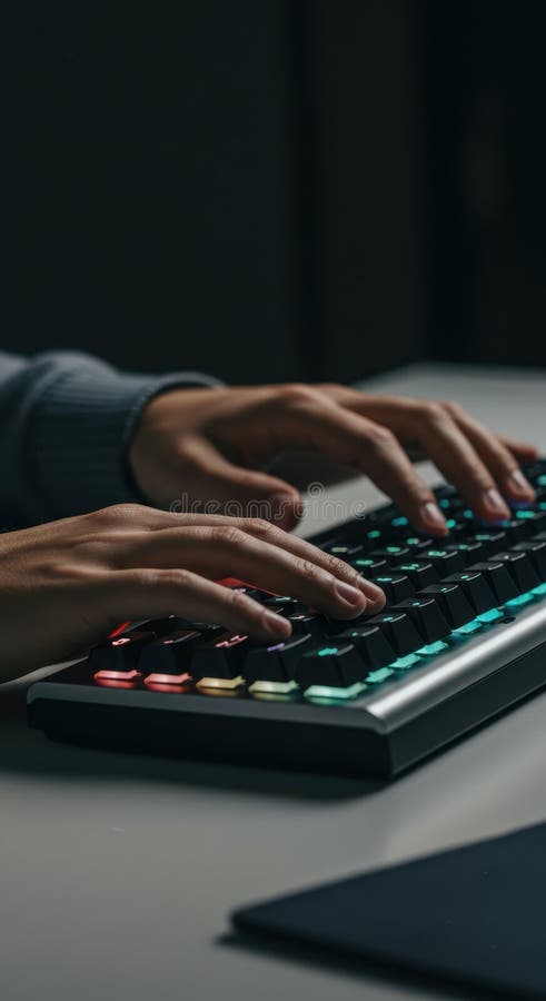Typing on Rgb Backlit Mechanical Keyboard with Fast Fingers and ...
