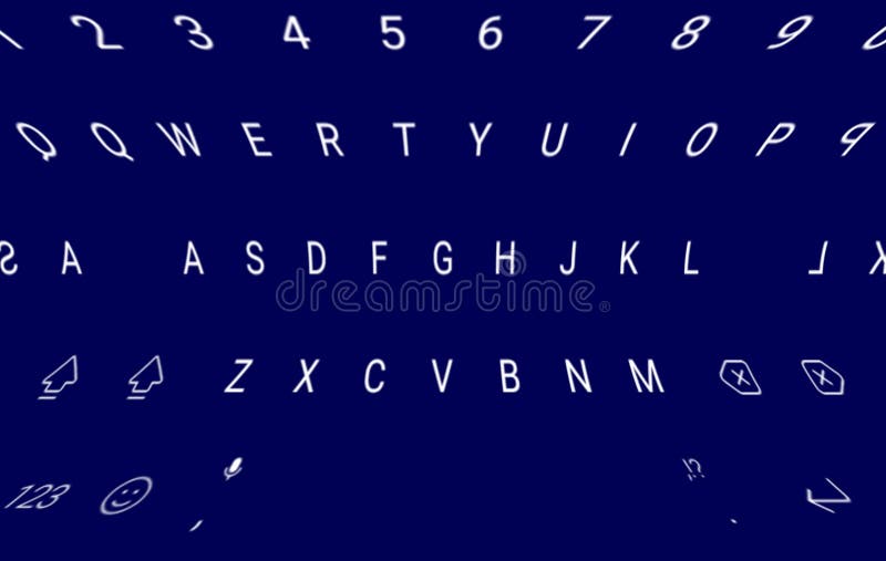 Typing Screen Virtual Mobile Keyboard Stock Illustration - Illustration ...