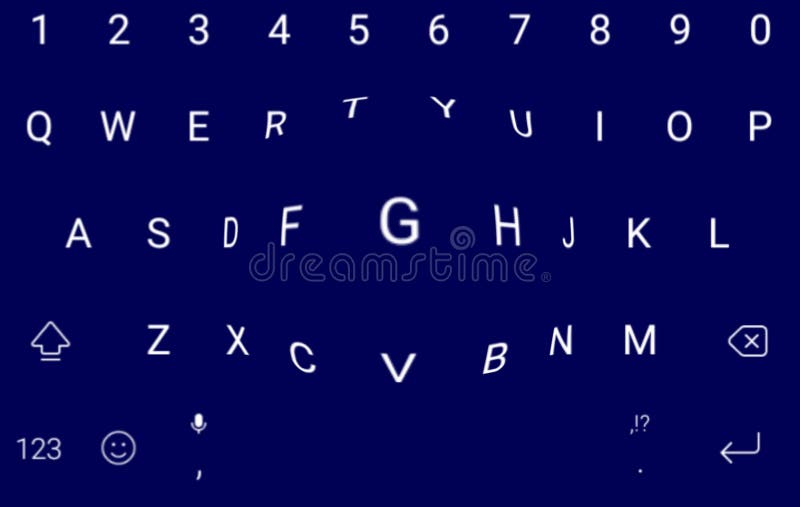 Typing Screen Virtual Mobile Keyboard Stock Illustration - Illustration ...