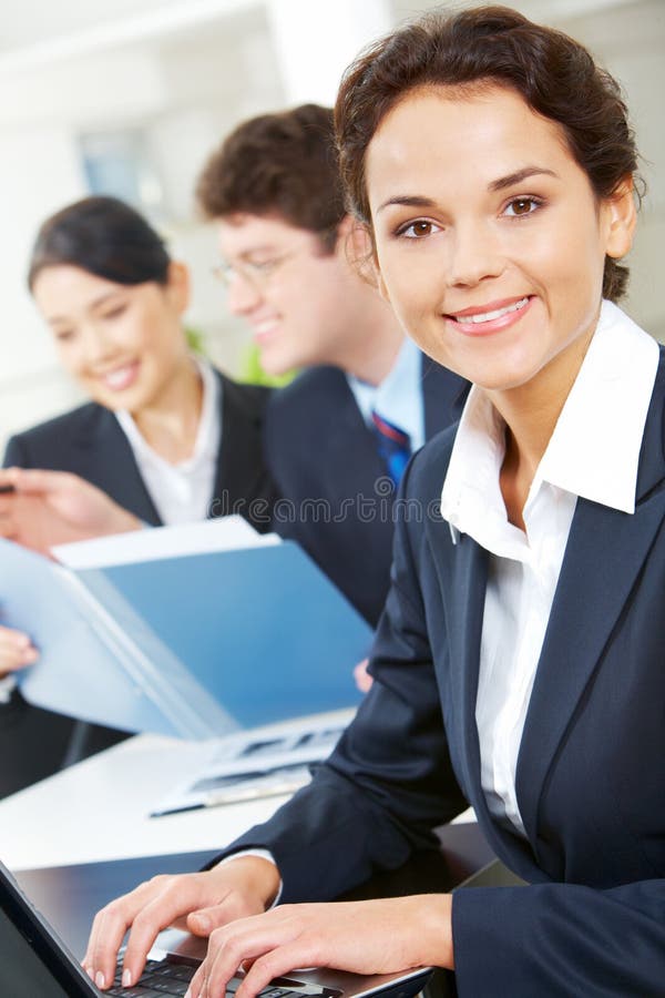 Typing secretary stock image. Image of horizontal, technology - 16331495