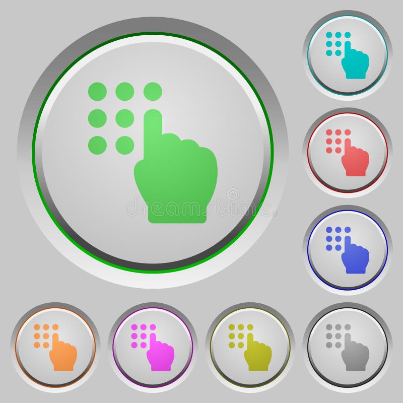 Typing Security Code Push Buttons Stock Vector - Illustration of action ...