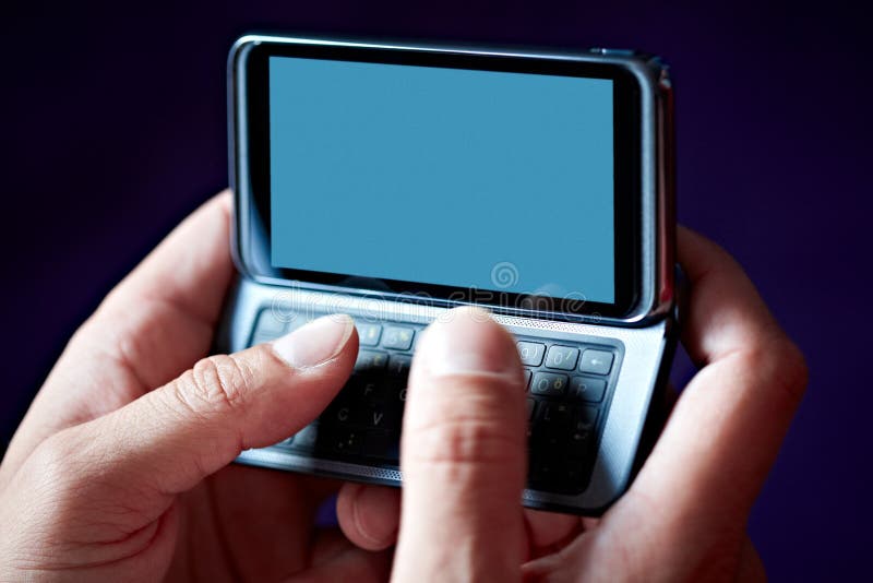 Typing on smart phone stock photo. Image of message, phone - 23853798