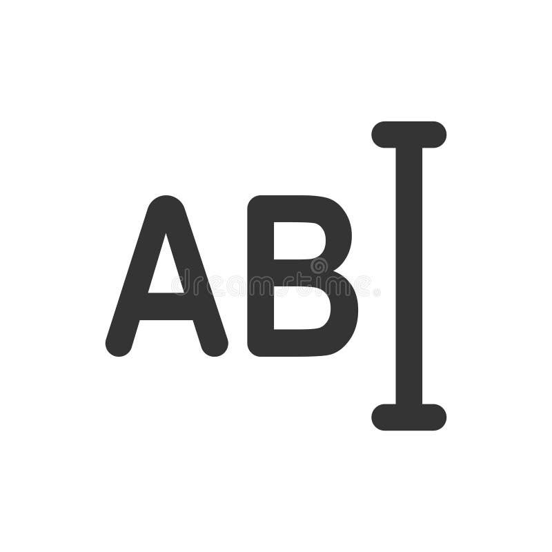 Typing Text Icon stock vector. Illustration of typing - 129166581