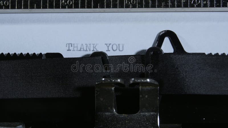 Typing THANK YOU with an Old Manual Typewriter Stock Video - Video of ...