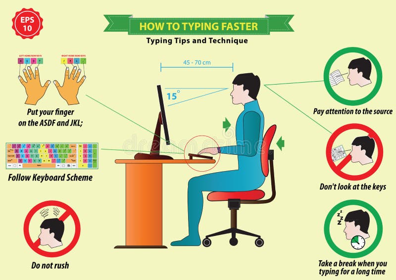 Typing tips stock illustration. Illustration of easy - 57611552