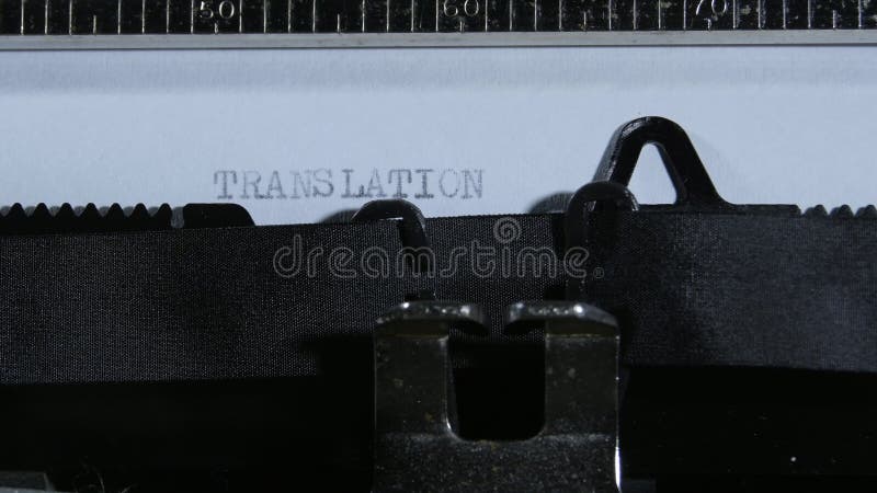 Typing TRANSLATION with an Old Manual Typewriter Stock Footage - Video ...