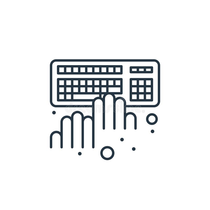 Typing Vector Icon. Typing Editable Stroke. Typing Linear Symbol for ...