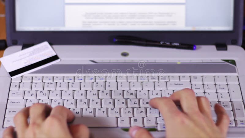 Typing on a White Computer Laptop Keyboard Stock Footage - Video of ...