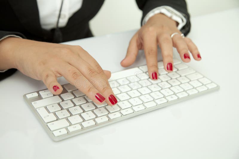 Typing stock image. Image of worker, female, office, horizontal - 60270307
