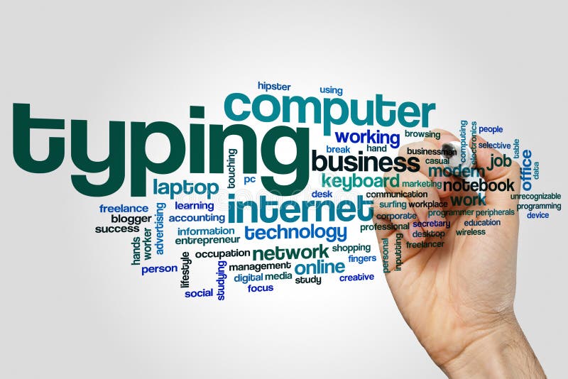 Typing word cloud stock photo. Image of hipster, internet - 90729314